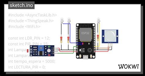 pir ldr iot wokwi esp32 stm32 arduino simulator