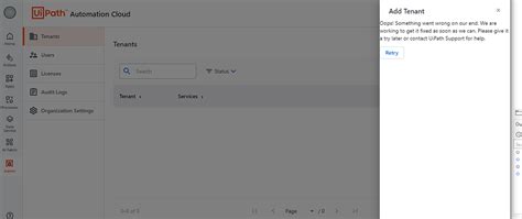 Teenant Creation Issue Comunity Version 2020 Orchestrator Uipath Community Forum