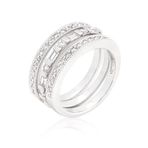 Simple Cubic Zirconia Ring Set J Goodin
