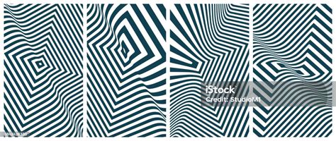 흑백 사각형의 광학 아트 일러스트레이션 줄무늬에 의한 기하학적 배경입니다 브로셔 연례 보고서 잡지 포스터 프리젠 테이션 전단지