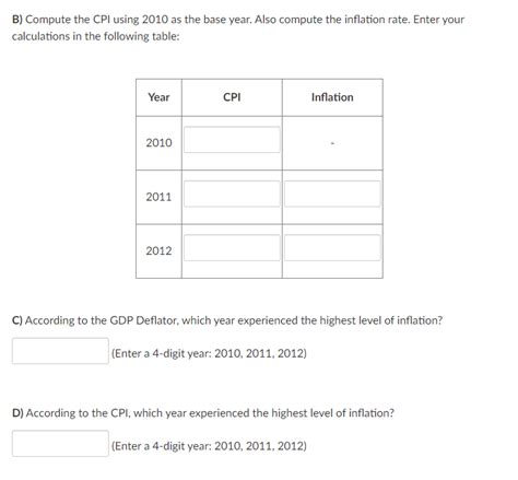 Solved The Following Table Contains Prices And Quantities Of