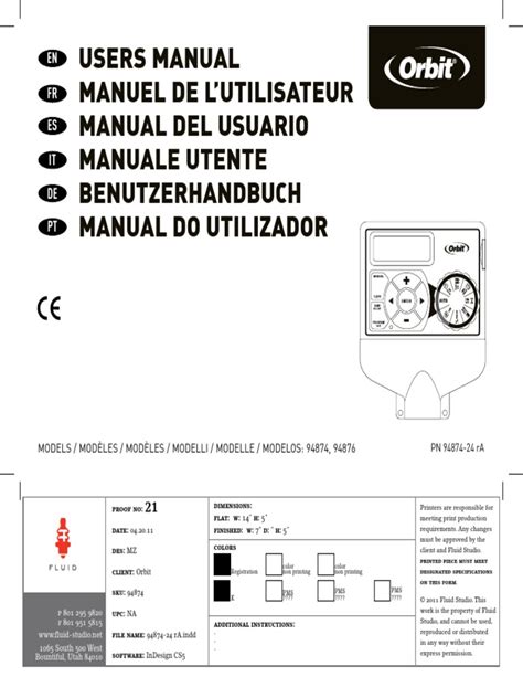 Manuale Programmatore Centralina Orbit 4 6 Stazioni T4 Pocket Ultima 94874 94876 Pdf Pdf