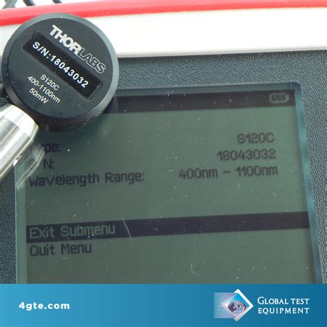 Thorlabs Pm100d Optical Power Meter S120c Sensor 4001100nm 50mw And Pm100d A 5 Vdc Power Adapter