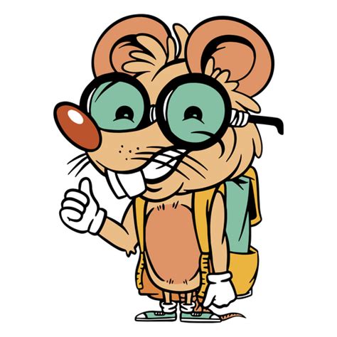 Clever Mouse In The School Png And Svg Design For T Shirts