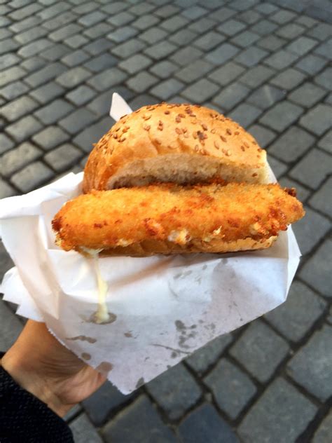 Fried Cheese Sandwich On The Streets Of Prague Eatsandwiches