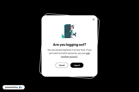 Logout Confirmation Ui Free Webflow Component In 2025 Logout Confirmation Text Rendering