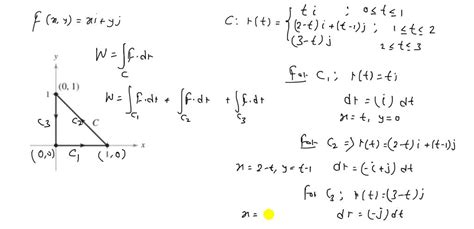 Solvedfind The Work Done By The Force Field F On A Particle Moving