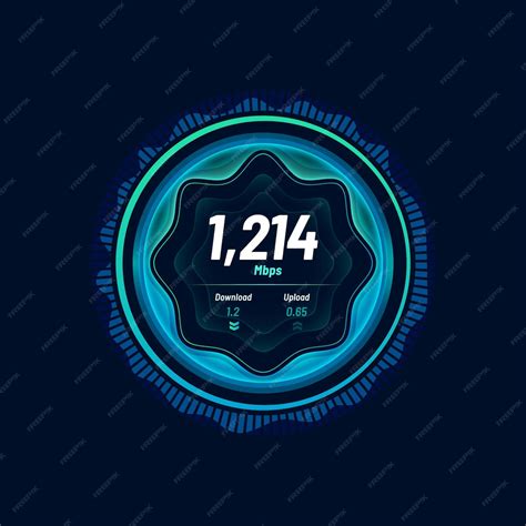 Premium Vector Speedometer Neon Dial Internet Traffic Speed Gauge Dashboard Vector Futuristic