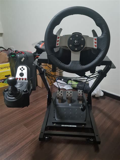 Logitech G Pc Steering Wheel Stand Video Gaming Video Game Consoles Others On Carousell