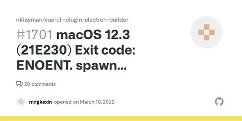 macos 12 3 21e230 exit code enoent spawn usr bin python enoent · issue 1701 · nklayman vue
