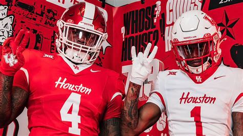 The Houston Cougars Recently Unveiled New Football Uniforms That Bring Their Home Red And White