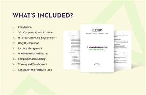 IT Standard Operating Procedure SOP Template In Word PDF Google