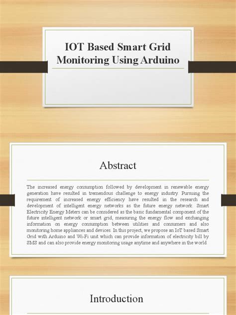 Iot Based Smart Grid Monitoring Usng Arduino Pdf Internet Of Things