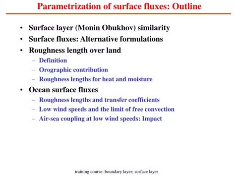 Ppt Parametrization Of Surface Fluxes Outline Powerpoint