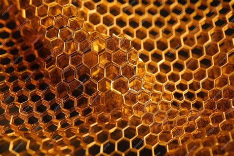 Premium Ai Image Gold Nanoparticles Arranged In A Hexagonal Pattern