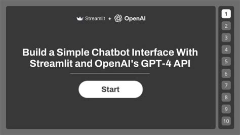 Build A Simple Chatbot Interface With Streamlit And Openais Gpt 4 Api