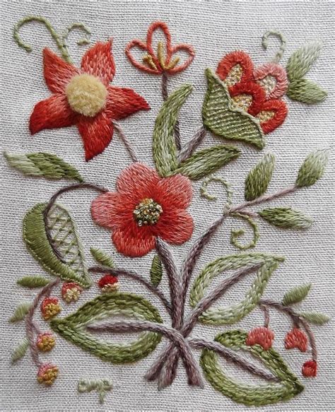 Crewel Embroidery Color Pattern For Hand Embroidery Design