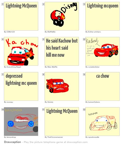 Lightning Mcqueen Drawception