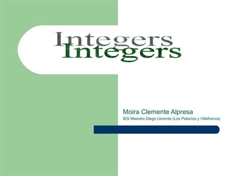 Integers Ppt