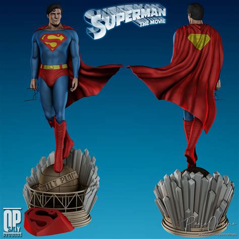 Superman Christopher Reeve Statue 3d Print Ready 3d Model 3d