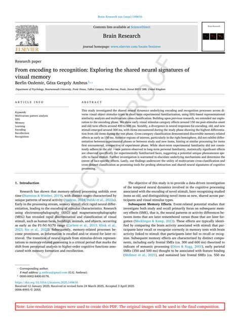 pdf from encoding to recognition exploring the shared neural