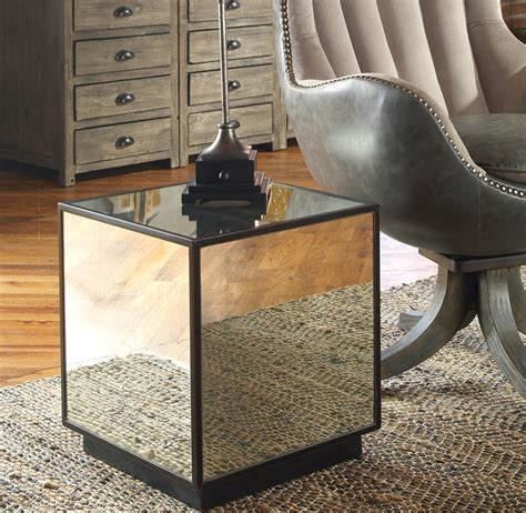 Matty Cube Mirrored Side Table Zin Home Matty Cube Mirrored Side Table Zin Home