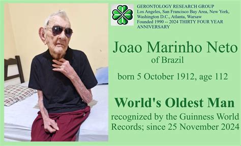 João Marinho Neto Of Apuiarés Ceará Brazil Becomes The Worlds