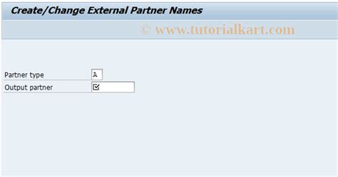 RL SAP Tcode Change External Partner Descriptions RL SAP Tcode Change External Partner Descriptions