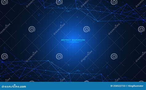 Abstract Technology Background With Connecting The Dots And Lines Global Network Connection