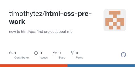 Github Timothytezhtml Css Pre Work New To Htmlcss First Project About Me