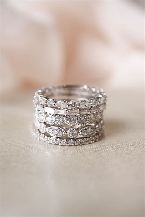 Stacked Eternity Wedding Bands Freeda Carlton