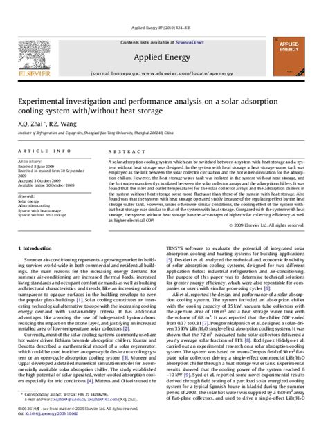 Pdf Experimental Investigation And Performance Analysis On A Solar
