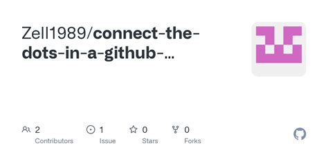github zell1989 connect the dots in a github repository