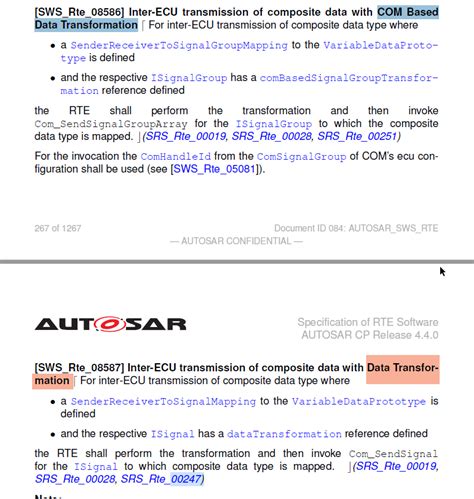Which Autosar Xml Tag Differentiates Between Com Based Transformer And Data Transformation