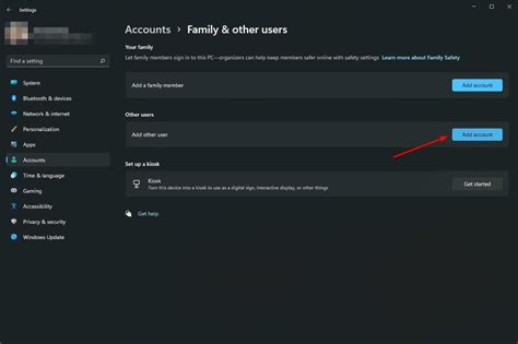 how to create local user account on windows 11