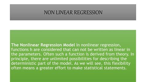Non Linear Regression Free Ppt Statistics Pptx