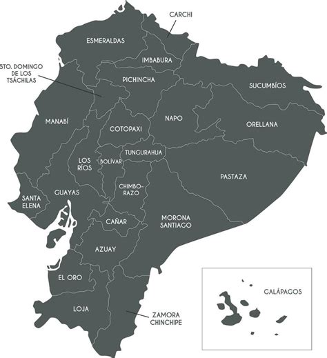 Vector Map Of Ecuador With Provinces And Administrative Divisions