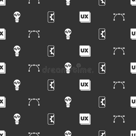 Set Ui Or Ux Design Bezier Curve Front End Development And Web On