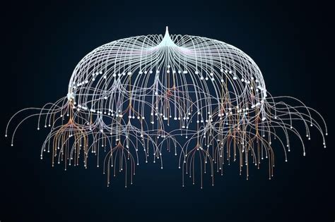 premium photo big data visualization digital data threads plot network