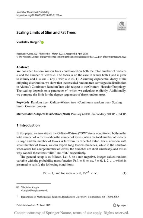 Scaling Limits Of Slim And Fat Trees
