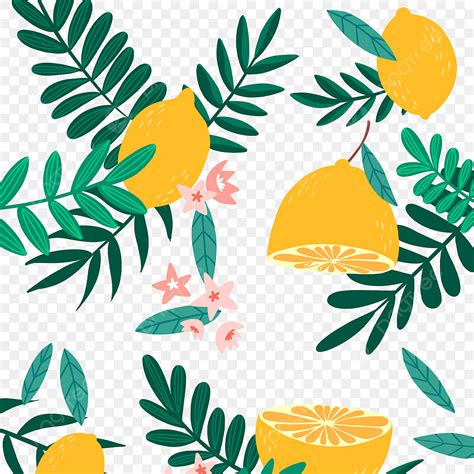 Hand Drawn Lemon Png Picture Hand Drawn Cute Lemon Pattern Hand Drawn