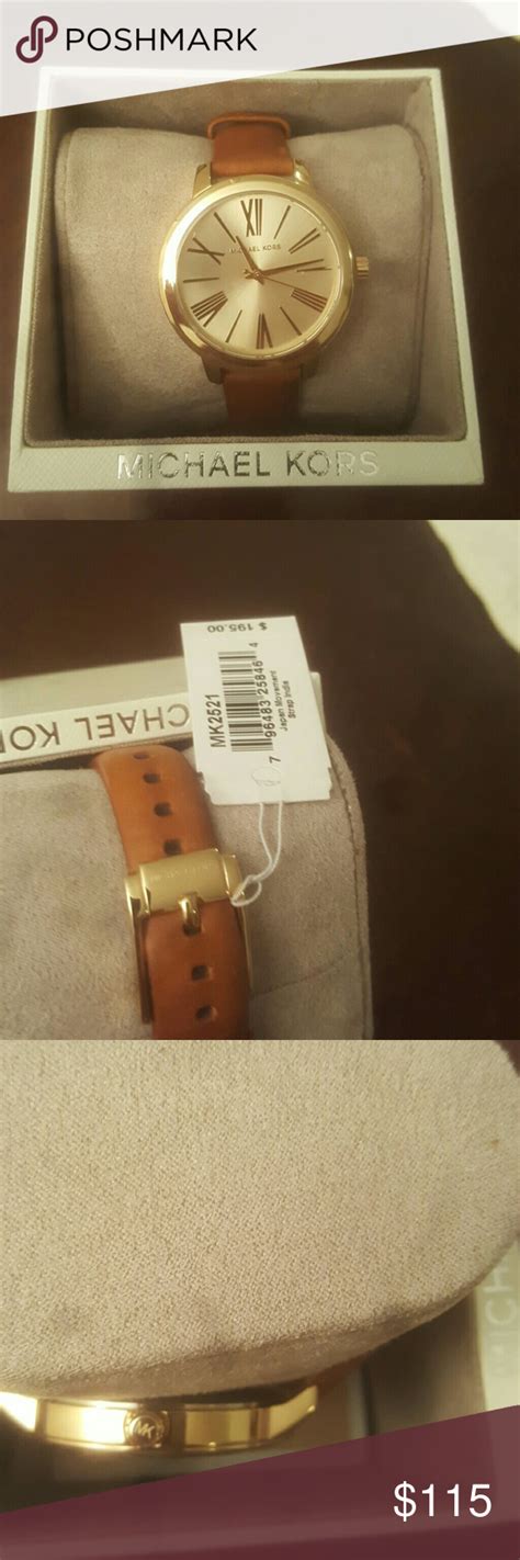 Nwt Michael Kors Womens Leather Strap Watch