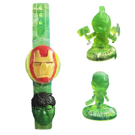 قیمت و خرید اسباب بازی ساعت مدل بچگانه طرح مرد آهنی و هالک مجموعه 4 عددی