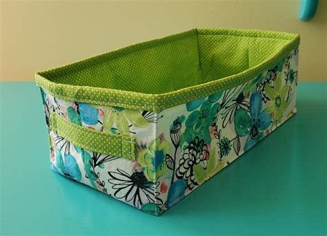 Jmb Handmade Easy Diy Fabric Rectangle Basket Sewing Tutorial Prin