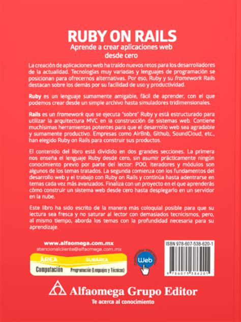 Ruby On Rails Aprende A Crear Aplicaciones Web Desde Cero Alfaomega
