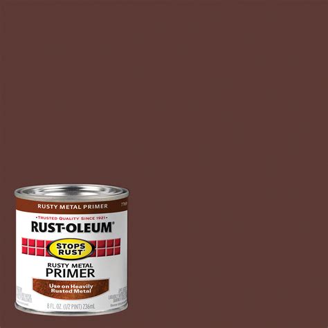Rusty Metal Rust Oleum Stops Rust Flat Primer 7769730 1 2 Pint 6