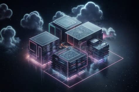 Data Center And Cloud Computing Concept Stock Illustration Illustration Of Cyber Online