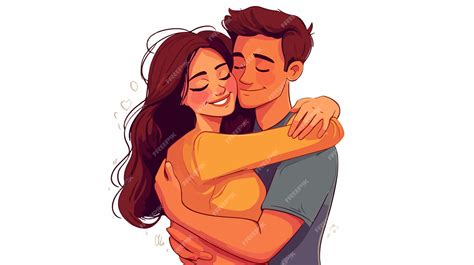 Passionate Couple Cartoon Vector Illustration Premium Ai Generated Vector