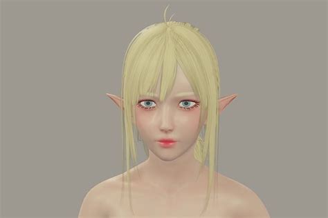Naked Blond Elf Girl Fully Rigged D Model D Model Rigged Cgtrader