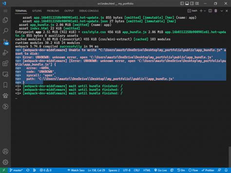 خطا في webpack عند التعديل علي الكود أسئلة البرمجة أكاديمية حسوب